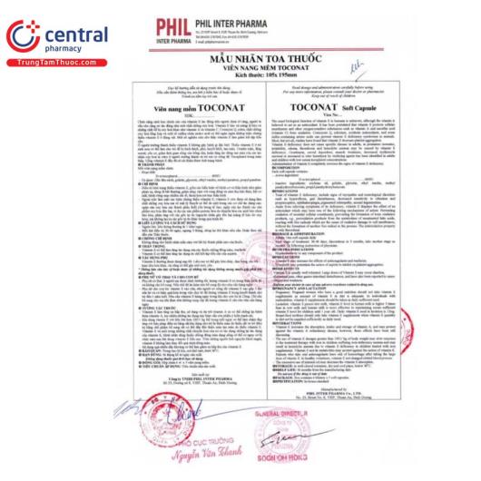 [CHÍNH HÃNG] Thuốc Toconat : Bổ sung vitamin E, hỗ trợ bảo vệ tế bào
