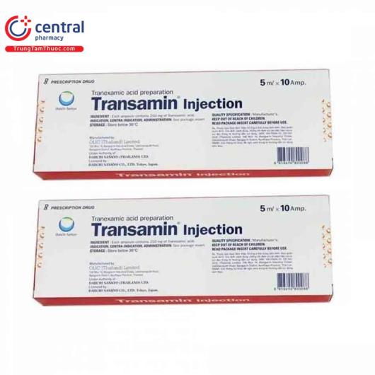 Thuốc Transamin Injection 250mg/5ml - Thuốc ngăn chảy máu phẫu thuật