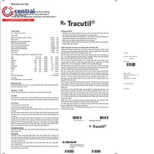 Thuốc Tracutil - Thuốc bổ sung và cung cấp khoáng chất