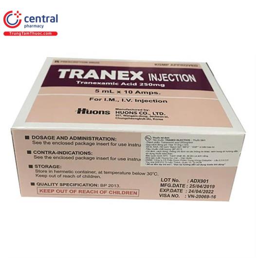 Thuốc Tranex Injection - thuốc có tác dụng cầm máu hiệu quả