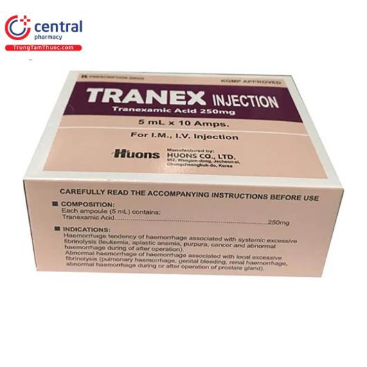Thuốc Tranex Injection - thuốc có tác dụng cầm máu hiệu quả
