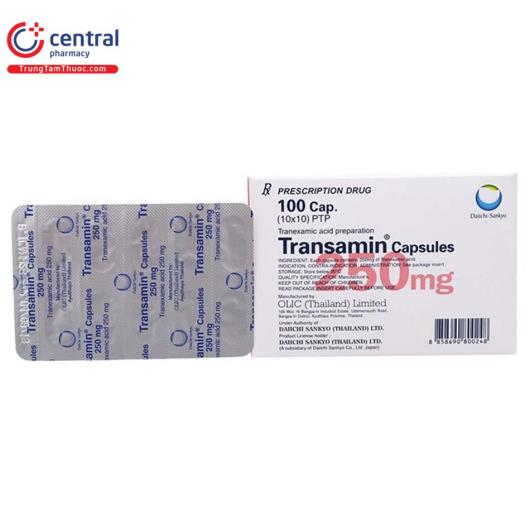 [CHÍNH HÃNG] Thuốc Transamin Capsuales 250mg ức chế tiêu fibrin huyết