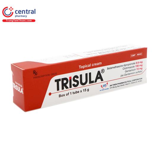 Thuốc Trisula 15g điều trị nhiễm khuẩn, nhiễm nấm trên da