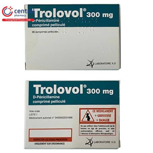 [CHÍNH HÃNG] Thuốc Trolovol 300mg dùng trong giải độc kim loại
