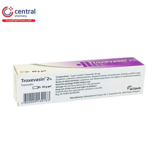 Thuốc Troxevasin 2%: Chỉ định, liều dùng và lưu ý sử dụng