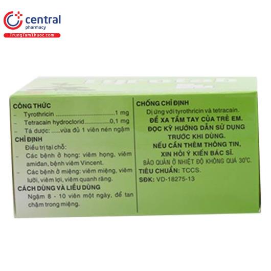 Thuốc Tyrotab - viên ngậm sát trùng họng hiệu quả