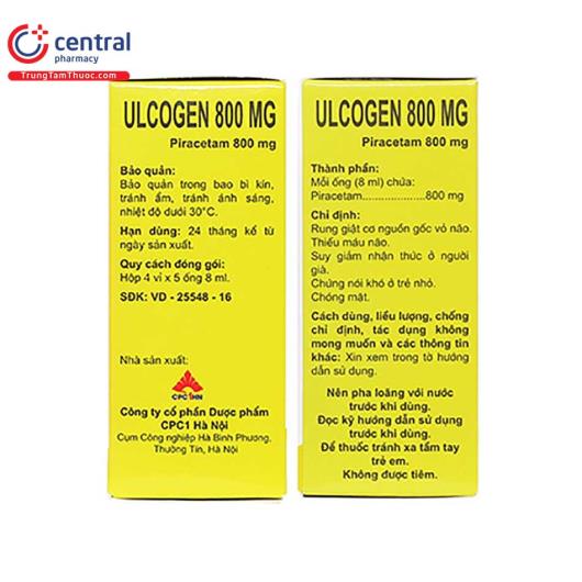 Thuốc Ulcogen 800mg: tác dụng, chỉ định, liều dùng và giá bán
