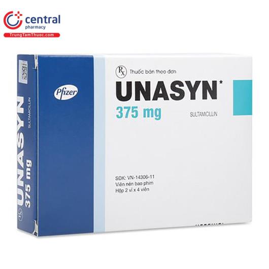 Thuốc Unasyn 375mg điều trị viêm xoang, viêm đường hô hấp