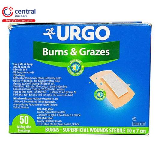 [CHÍNH HÃNG] Miếng dán bỏng bô và trợt da Urgo Burns & Grazes