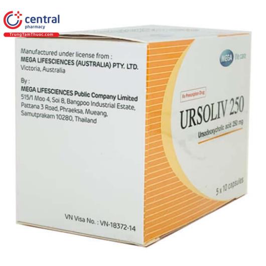 Thuốc Ursoliv 250 – Thuốc điều trị sỏi mật, xơ gan nguyên phát