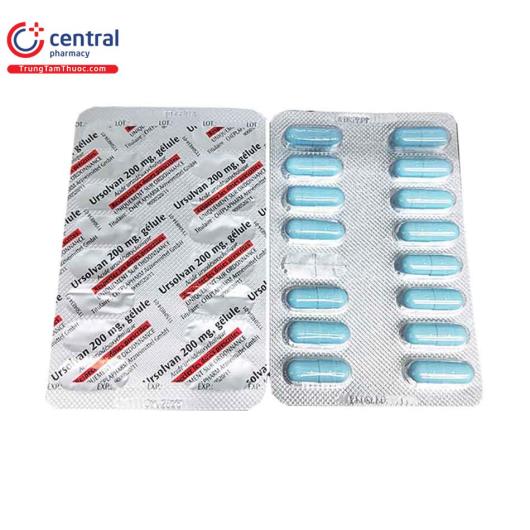 Thuốc Ursolvan 200mg - trị sỏi mật và các bệnh gan ứ mật mãn tính