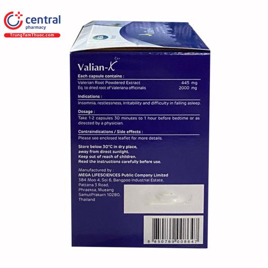 Thuốc Valian-X (Hộp 100 viên): Trị mất ngủ, lo âu, rối loạn giấc ngủ