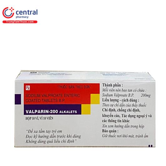 Thuốc điều trị động kinh Valparin-200 Alkalets: tác dụng, liều dùng