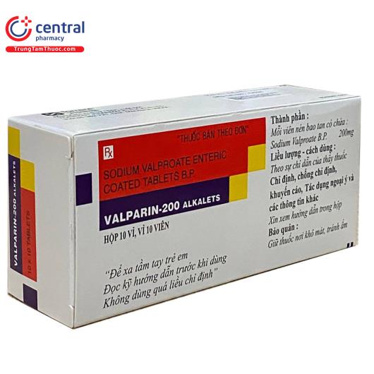Thuốc điều trị động kinh Valparin-200 Alkalets: tác dụng, liều dùng