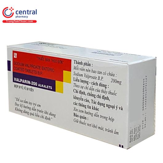 Thuốc điều trị động kinh Valparin-200 Alkalets: tác dụng, liều dùng