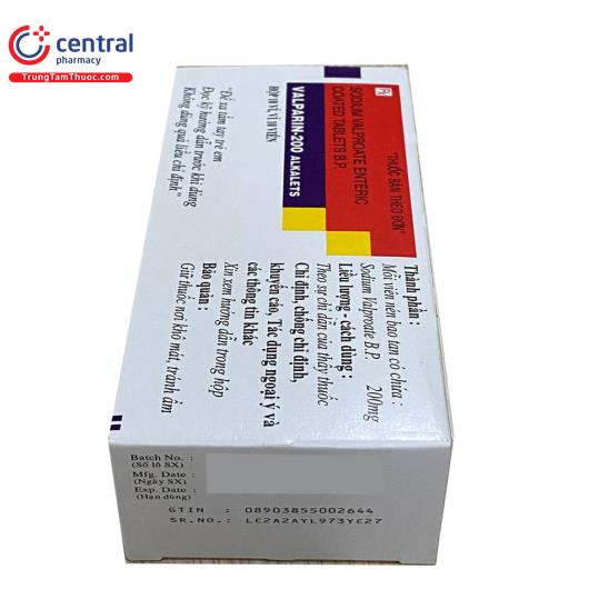 Thuốc điều trị động kinh Valparin-200 Alkalets: tác dụng, liều dùng