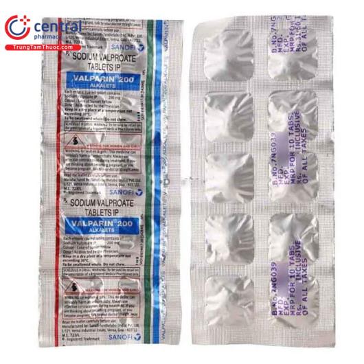 Thuốc điều trị động kinh Valparin-200 Alkalets: tác dụng, liều dùng