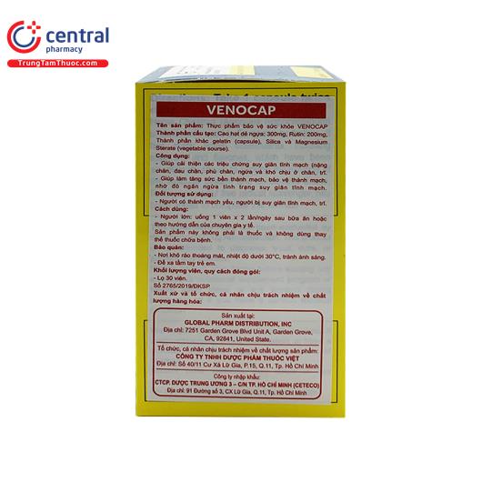 [CHÍNH HÃNG] Thuốc Venocap Global Pharm giảm suy giãn tĩnh mạch