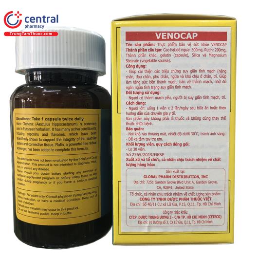 [CHÍNH HÃNG] Thuốc Venocap Global Pharm giảm suy giãn tĩnh mạch