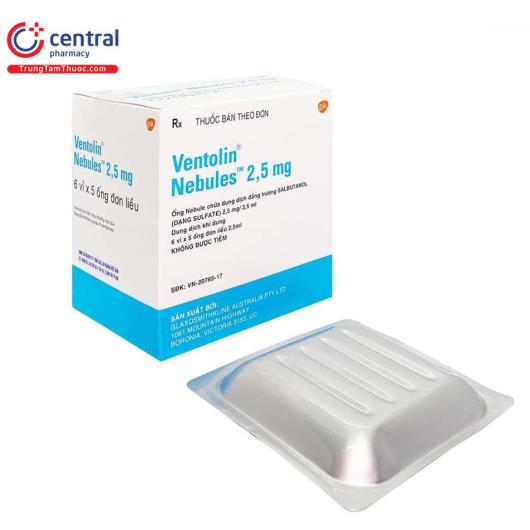 Thuốc Ventolin Nebules 2.5mg - điều trị các bệnh đường hô hấp