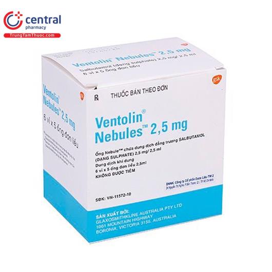 Thuốc Ventolin Nebules 2.5mg - điều trị các bệnh đường hô hấp