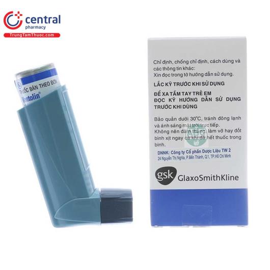 [CHÍNH HÃNG] Thuốc Ventolin Inhaler 100mcg: liều dùng, cách dùng, giá
