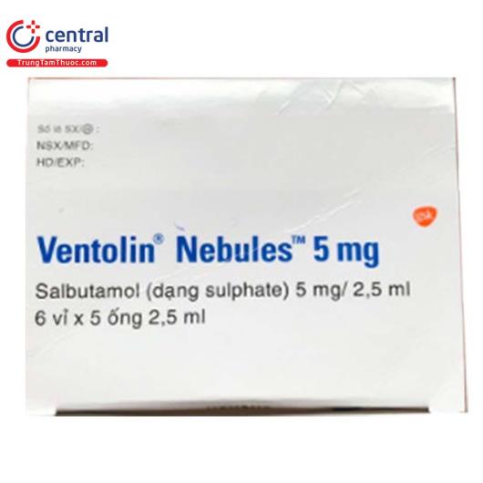 Thuốc Ventolin Nebules 5mg/2,5ml điều trị bệnh hen, viêm đường hô hấp