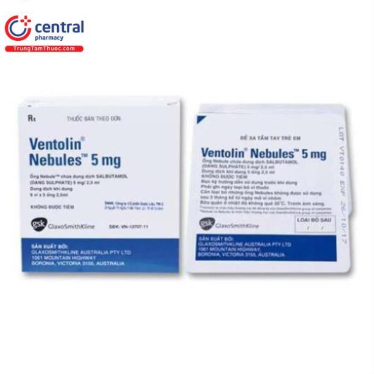 Thuốc Ventolin Nebules 5mg/2,5ml điều trị bệnh hen, viêm đường hô hấp