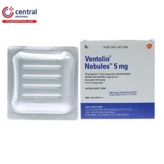 Thuốc Ventolin Nebules 5mg/2,5ml điều trị bệnh hen, viêm đường hô hấp