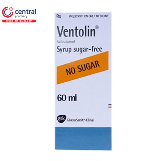 [CHÍNH HÃNG] Thuốc Ventolin Syrup Sugar-free 60ml: tác dụng