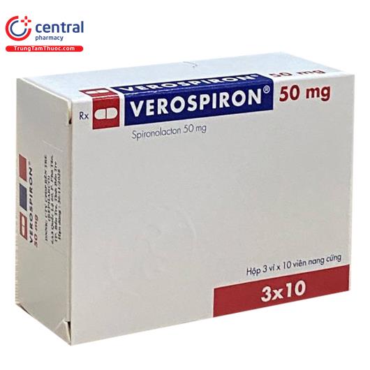 [CHÍNH HÃNG] Thuốc Verospiron 50mg - Điều trị tăng huyết áp