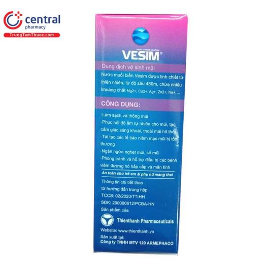 Dung dịch vệ sinh mũi Vesim Baby 15ml: cách dùng hiệu quả