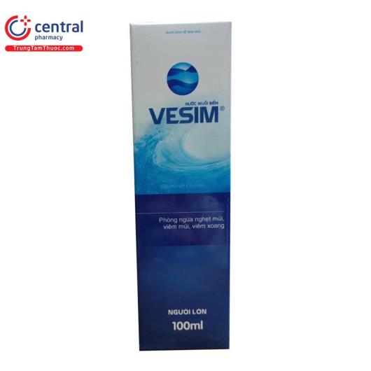 Thuốc Vesim Người Lớn 100ml màu xanh: xịt mũi sát khuẩn, chống viêm