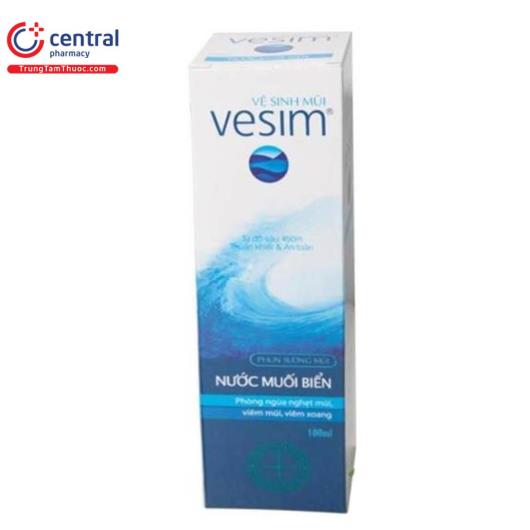 Thuốc Vesim Người Lớn 100ml màu xanh: xịt mũi sát khuẩn, chống viêm