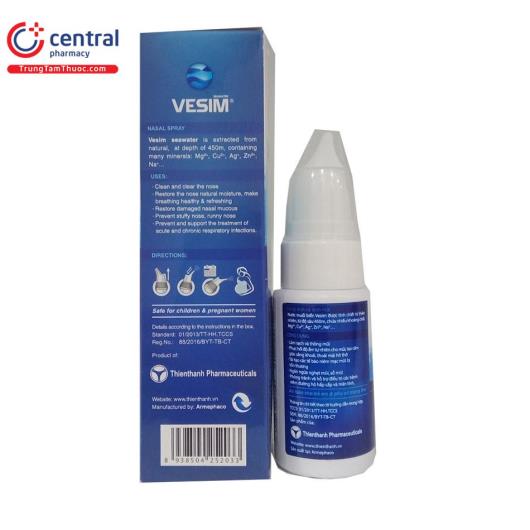 [CHÍNH HÃNG] Thuốc xịt mũi Vesim Người Lớn 50ml - ngăn ngừa viêm mũi