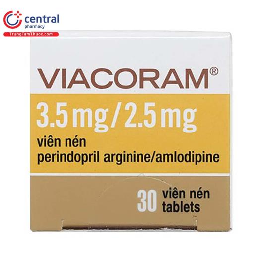 [CHÍNH HÃNG] Thuốc Viacoram 3.5mg/2.5mg trị tăng huyết áp thể vô căn