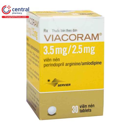 [CHÍNH HÃNG] Thuốc Viacoram 3.5mg/2.5mg trị tăng huyết áp thể vô căn