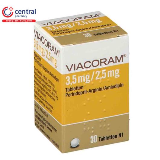 [CHÍNH HÃNG] Thuốc Viacoram 3.5mg/2.5mg trị tăng huyết áp thể vô căn