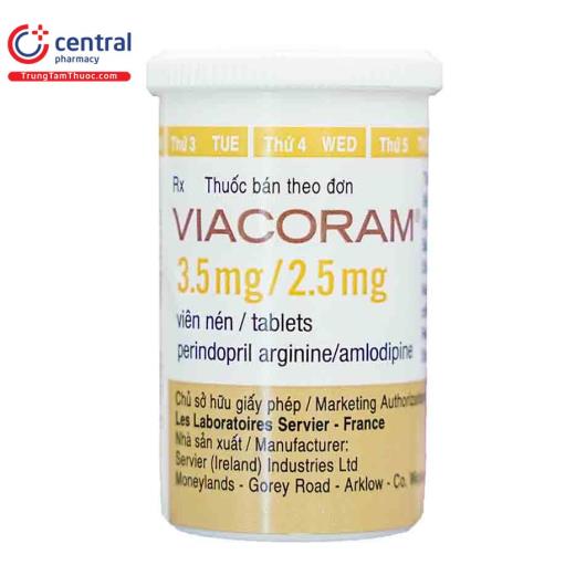 [CHÍNH HÃNG] Thuốc Viacoram 3.5mg/2.5mg trị tăng huyết áp thể vô căn