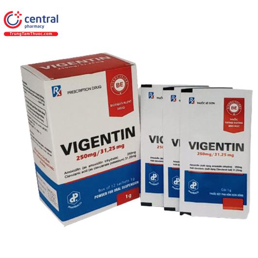 [CHÍNH HÃNG] Thuốc Vigentin 250mg/31.25mg điều trị nhiễm khuẩn
