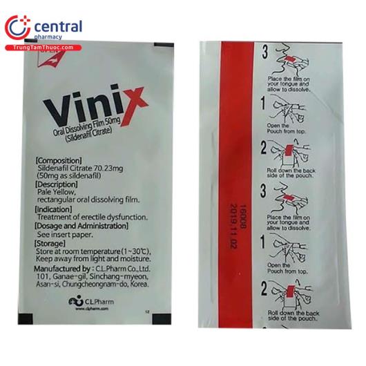 Thuốc Vinix 50mg - ngăn ngừa cương dương, kéo dài thời gian quan hệ