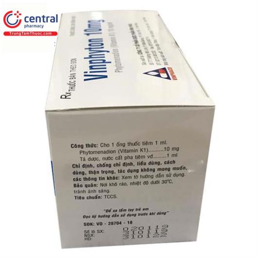 [CHÍNH HÃNG] Thuốc Vinphyton 10mg điều trị tình trạng xuất huyết