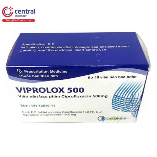Thuốc Viprolox 500 (Ciprofloxacin 500mg): tác dụng, liều dùng, lưu ý