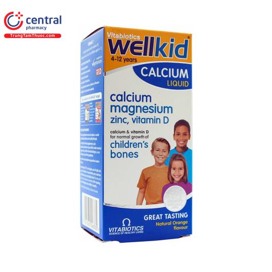 [CHÍNH HÃNG] Thuốc Vitabiotics wellkid Calcium Liquid tăng chiều cao