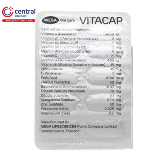 Thuốc Vitacap bổ sung vitamin và khoáng chất: liều dùng, giá bán