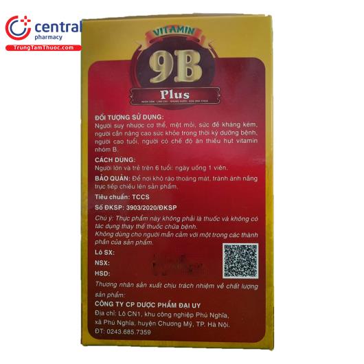 [CHÍNH HÃNG] Thuốc Vitamin 9B Plus: Giảm mệt mỏi, hồi phục sức khỏe