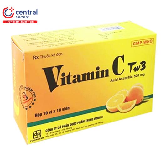 [CHÍNH HÃNG] Thuốc Vitamin C Tw3 500mg điều trị thiếu vitamin C