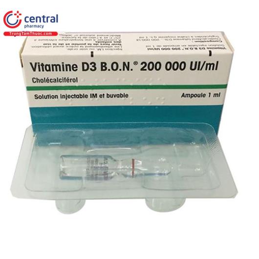 Thuốc Vitamine D3 B.O.N 200 000 UI/1 ml: tác dụng, giá bán