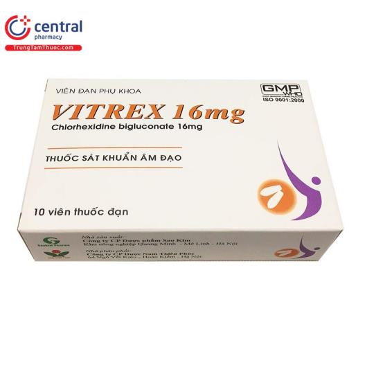 [CHÍNH HÃNG] Thuốc Vitrex 16mg - Thuốc đặt sát khuẩn âm đạo