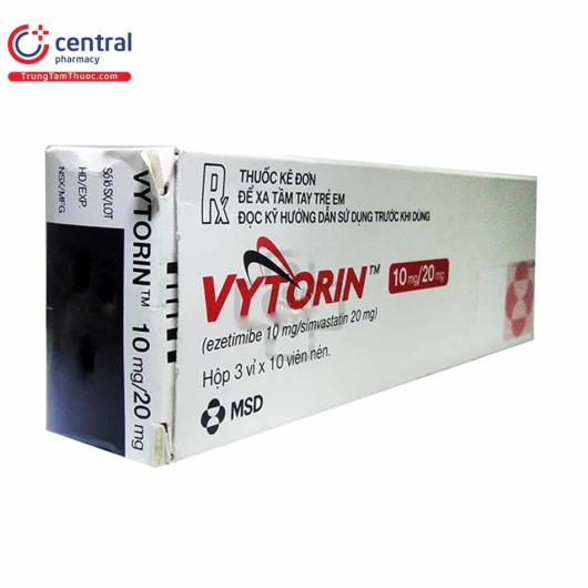 [CHÍNH HÃNG] Thuốc Vytorin 10mg/20mg điều trị tăng Cholesterol máu